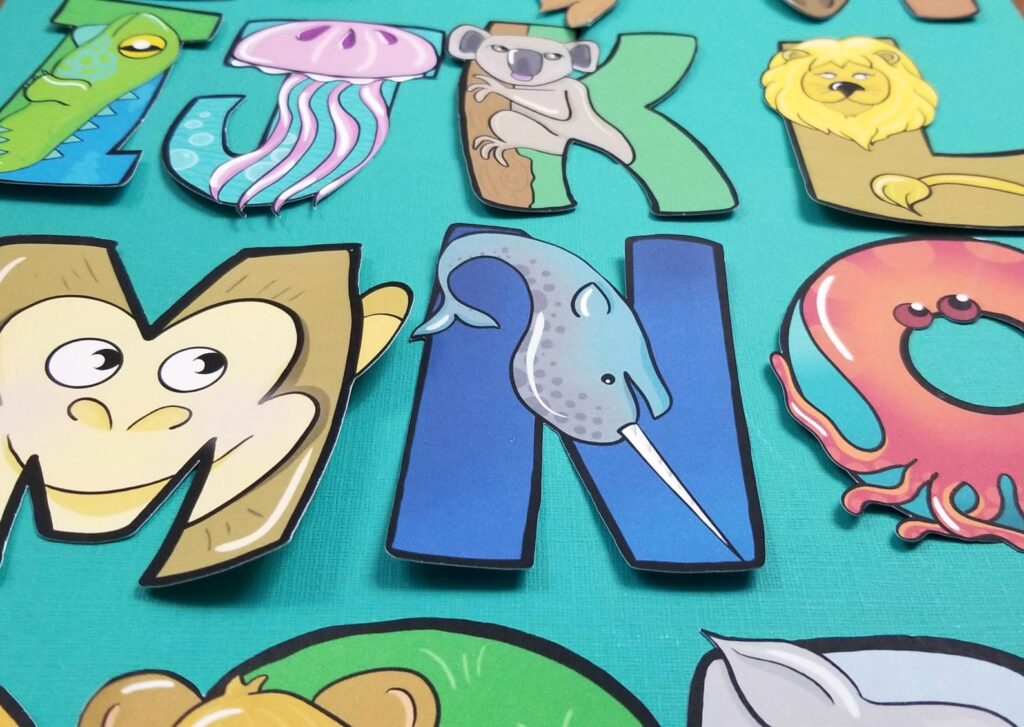 Printable Alphabet Animals Bundle: Old Maid Game + Full Color Puppets ...