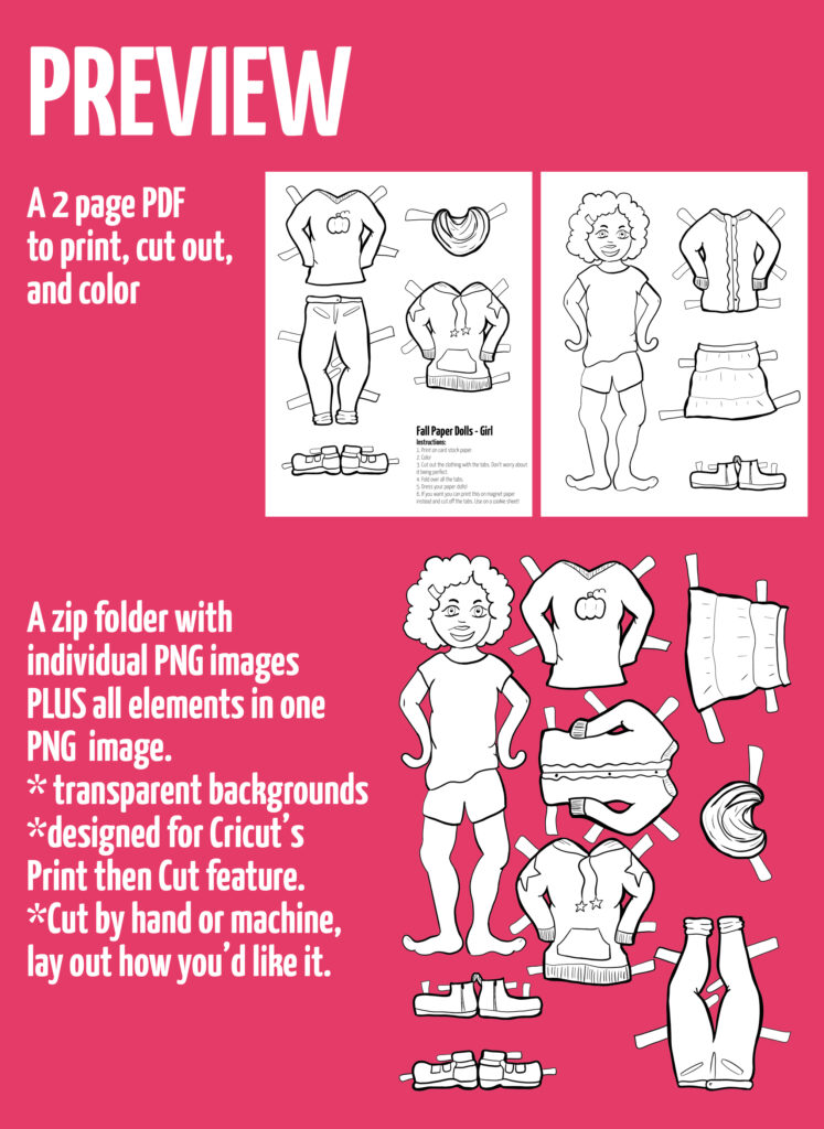 Four Seasons Dress Up Doll Printables Bundle – Shop Moms & Crafters