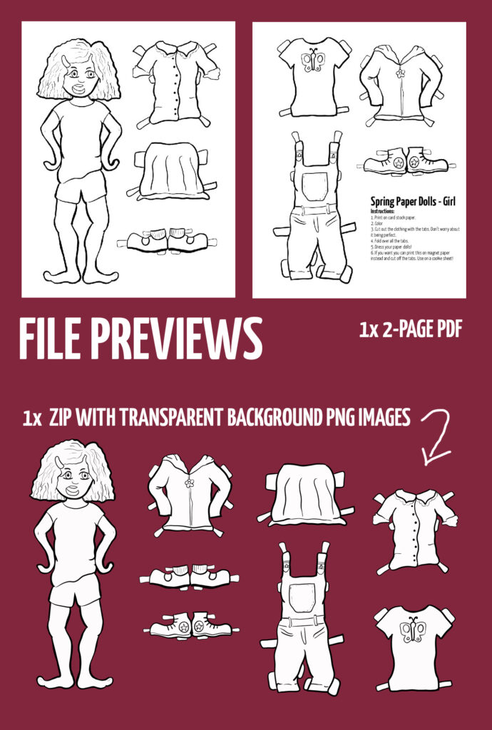 Four Seasons Dress Up Doll Printables Bundle – Shop Moms & Crafters