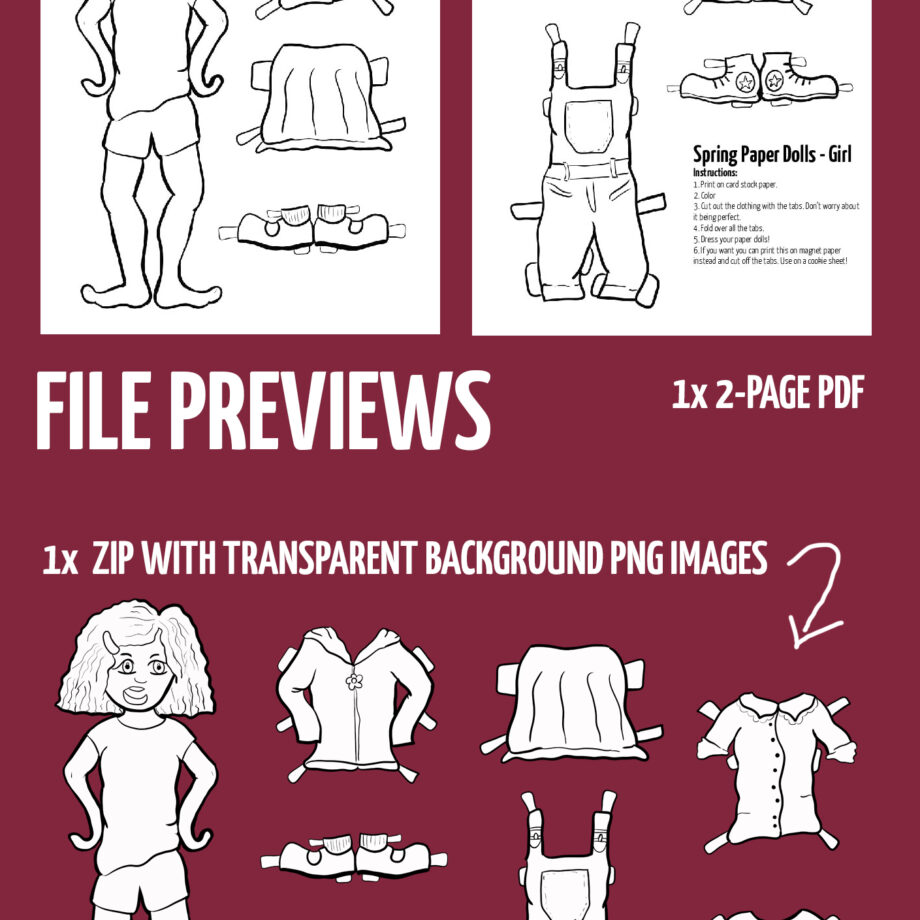 Four Seasons Dress Up Doll Printables Bundle – Shop Moms & Crafters