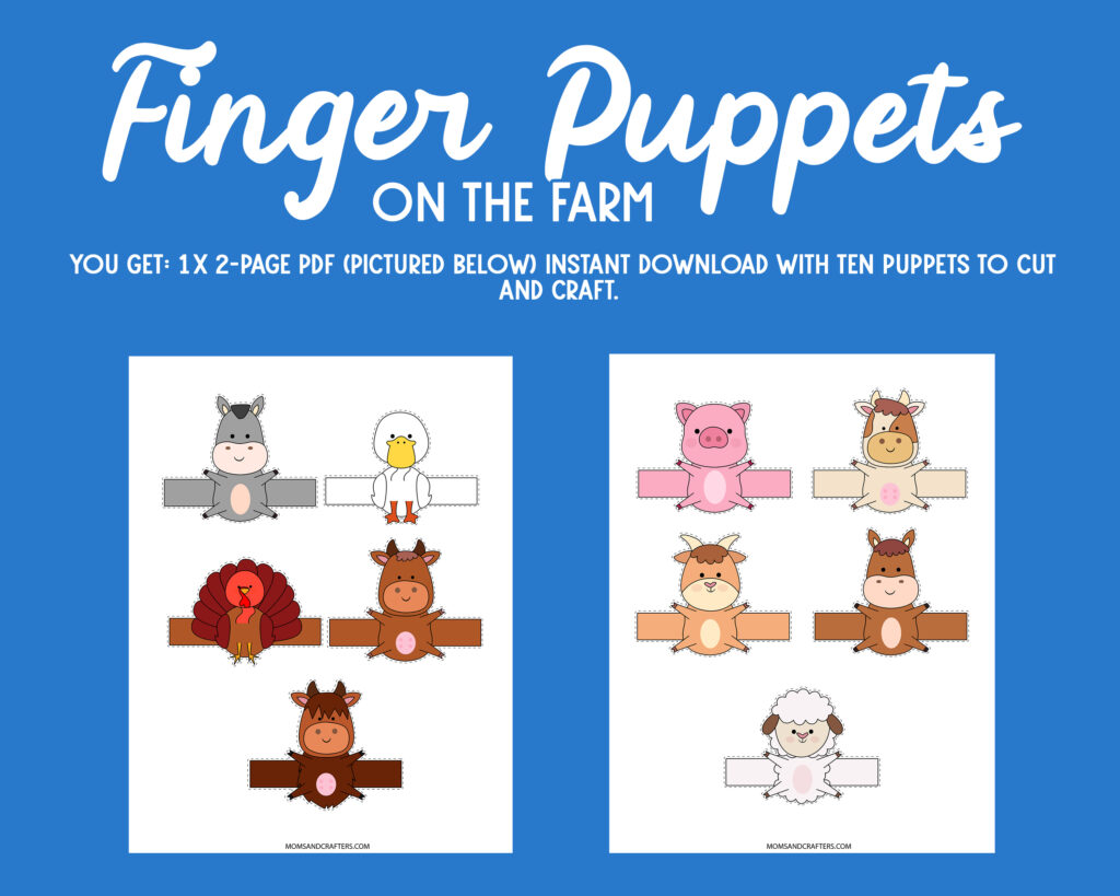 10 Farm Animal Finger Puppets – Shop Moms & Crafters