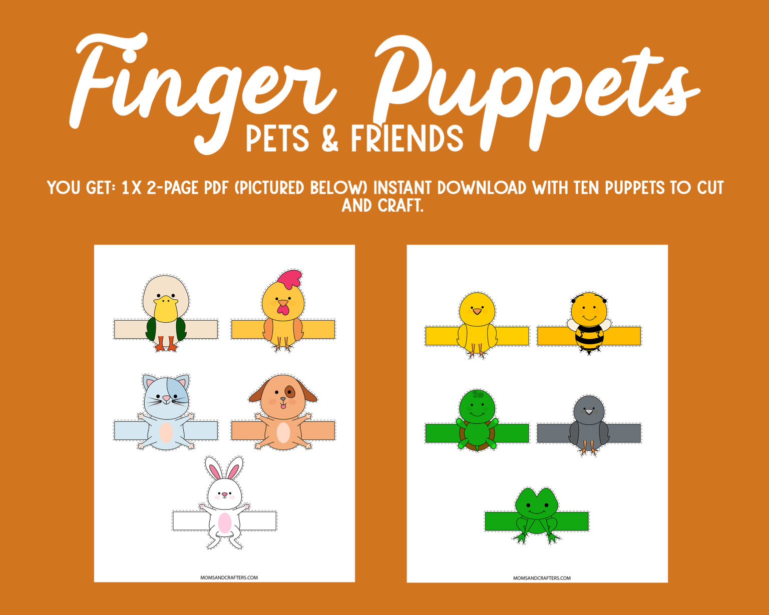 10 Pets & Friends Animal Finger Puppets – Shop Moms & Crafters