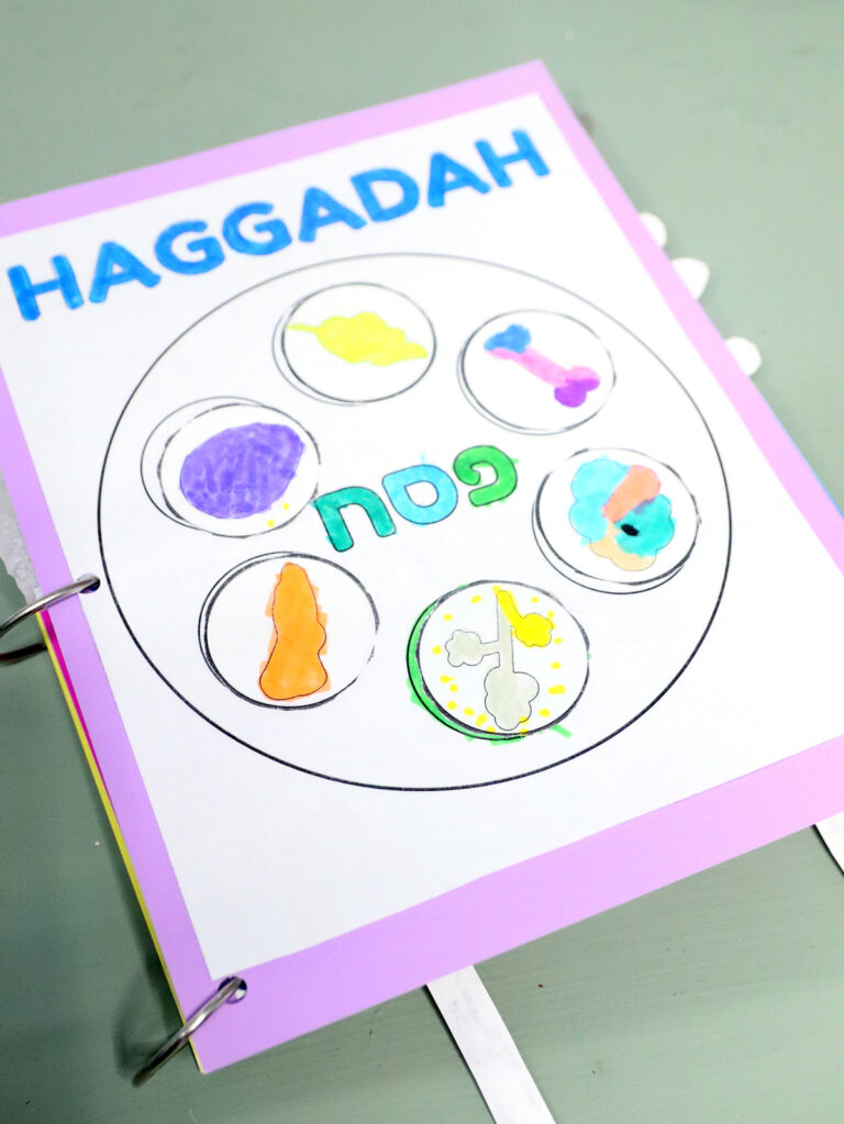 Interactive Passover Haggadah Craft Template for Preschool in Hebrew ...