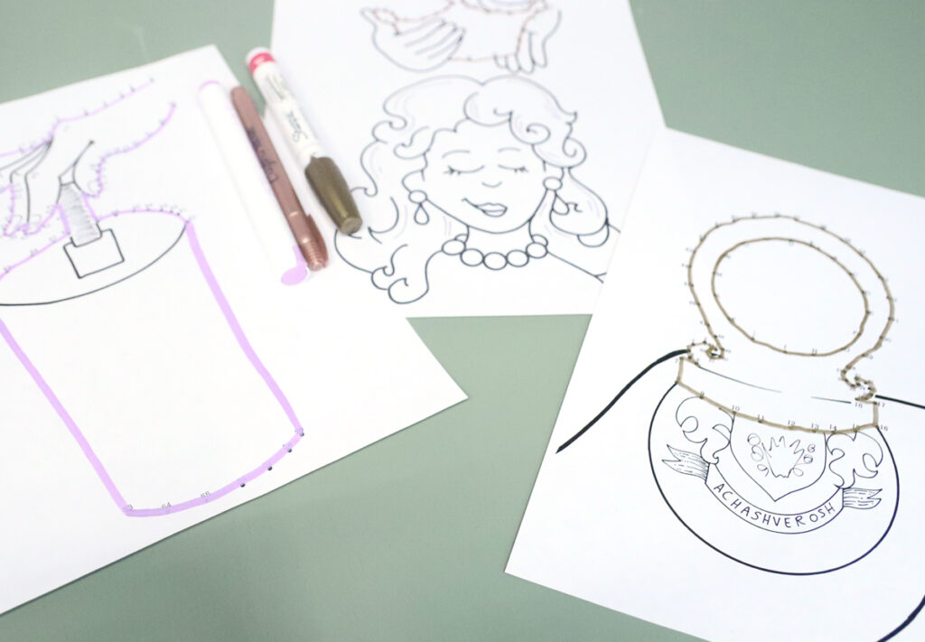 8 PURIM Dot to Dot Pages – Printable Activity Sheets and Purim Kids ...