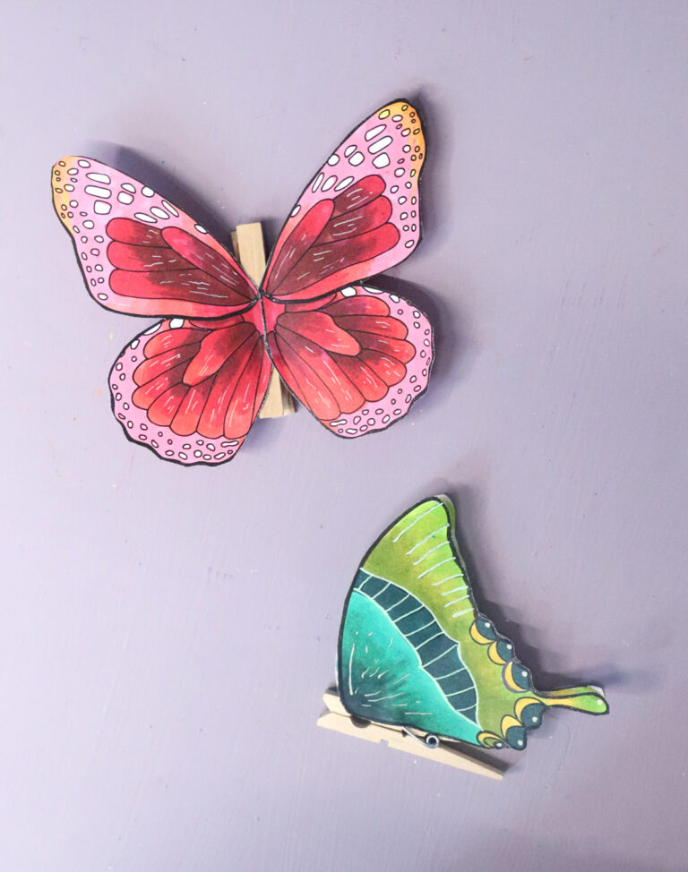 Butterfly Wings Templates | Paper Butterfly Clothespin Craft – Shop ...