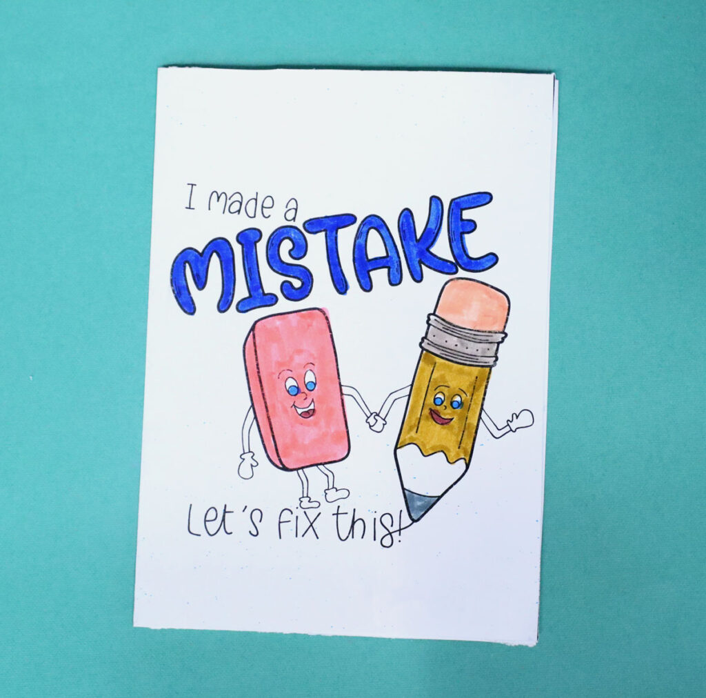 I’m Sorry Cards for Kids | Color & Craft Apology Cards for Rosh ...