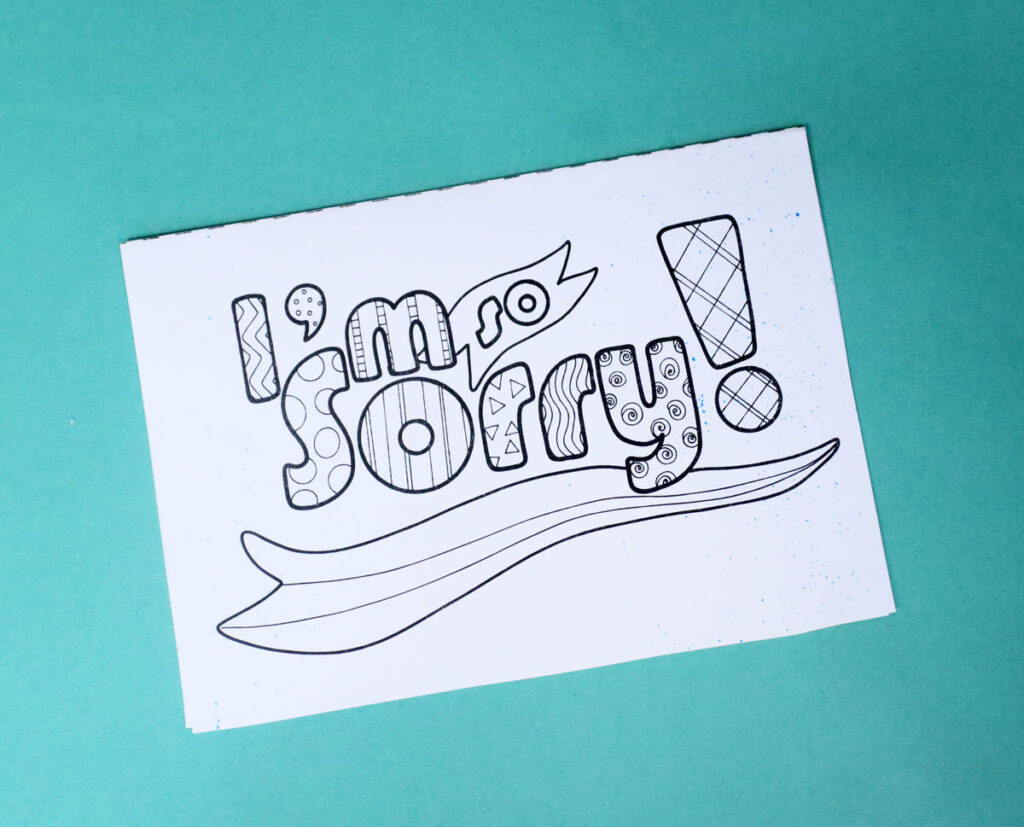 I’m Sorry Cards for Kids | Color & Craft Apology Cards for Rosh ...